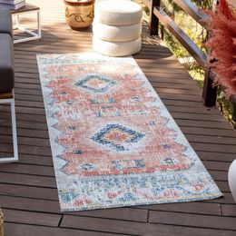 Teppich LIVABLISS, B:80cm H:6mm L:220cm, bunt, Kunstfaser, Wohnzimmer, Teppiche, "BAGO", In- & Outdoor Boho-Teppich, Vintage-Look, f&uuml;r Terrasse,