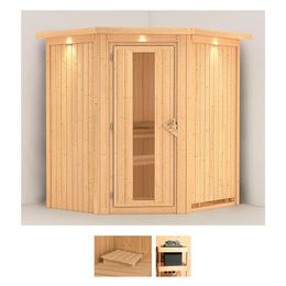 Karibu Sauna "Tomke", ohne Ofen, (ohne Ofen), beige, Saunen, ohne Ofen
