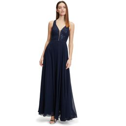 Vera Mont Damen Abendkleid "Damen Abendkleid mit Pailletten", blau, festlich, Gr. 42, Obermaterial: 100% Polyester. Futter: 100% Polyester., Kleider,