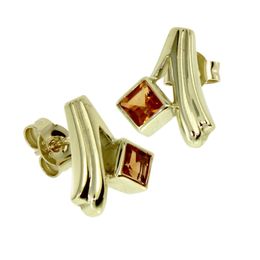OSTSEE-SCHMUCK Damen Paar Ohrstecker "- Talia - Gold 333/000 - Citrin", Gelbgold 333, gold, Gelbgold 333, Ohrringe