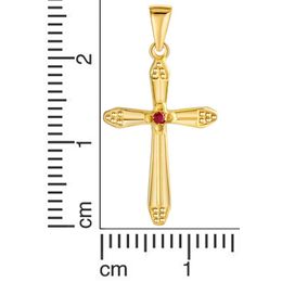 Firetti Damen Kreuzanh&auml;nger "Schmuck Geschenk Gold 375 Halsschmuck Anh&auml;nger Halskette Kreuz", Gelbgold 375, 0,75 g, gold, Gelbgold 375,