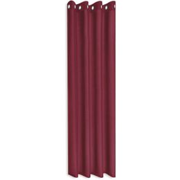Vorhang GERSTER, B:140cm H:235cm, rot, Wirkware, Polyester, Wohnzimmer, Gardinen, "Ilia", HxB: 235x140, klasischer Uni &Ouml;senschal