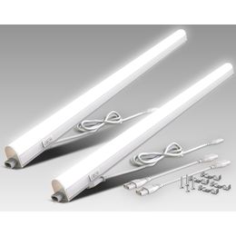 B.K.LICHT Unterschrankleuchte "BK_UL1513 2er Set LED Unterbauleuchte, je 87,3cm, 15W, 1500lm, 4.000K", 2, H: 3cm, 2 Stk., weiß, Küche, Leuchten,
