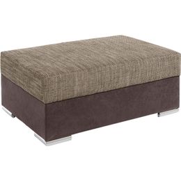 Hocker Collection AB, B:100cm H:40cm T:70cm, braun, Microfaser PRIMABELLE (100% Polyester) / Struktur ( 20% Polyacryl, 80% Polyester );Kunstleder