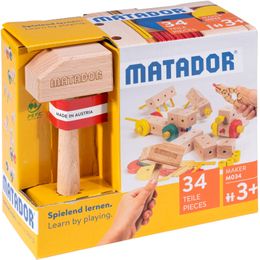 Matador Kinder Holzbaukasten "Matador Maker M034"bunt, Holz, Spielbausteine