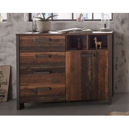 Kommode FORTE, B:106,7cm H:86,3cm T:41,6cm, braun, Schlafzimmer, Sideboards, "Clif", Breite 106 cm