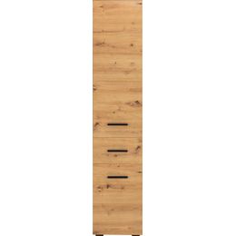 Hochschrank Inosign, B:38cm H:180cm T:35cm, grau, Spanplatte, Badezimmer, Schr&auml;nke, "Skara", 3 verstellbaren Einlegeb&ouml;den hinter den T&uuml;ren, Breite
