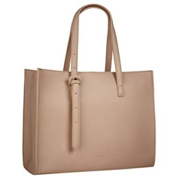 Bugatti Damen Shopper "LUNA", beige, Kunstfaser, leicht gl&auml;nzend, unifarben, Taschen
