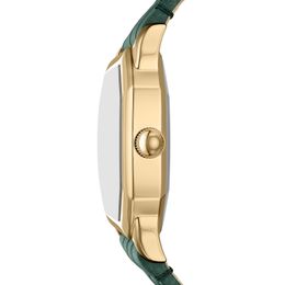 Fossil Damen Quarzuhr "Harlow", gr&uuml;n, Armbanduhren, Armbanduhr, Damenuhr, Lederarmband, analog
