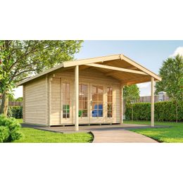 Gartenhaus Weka, beige, Massivholz, Gartenh&auml;user, "Weekendhaus 137 A Gr.2, 45 mm"