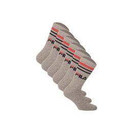 Fila Herren Kurzsocken "Socken 6er Pack", Gr. 35, grau, Obermaterial: 80% Baumwolle CO. 18% Polyester PES. 2% Elasthan EL., Socken