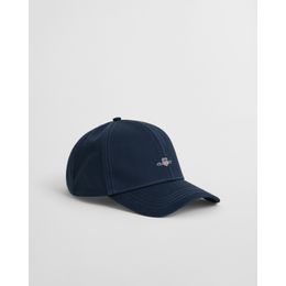 Gant Herren Baseball Cap "HIGH SHIELD COTTON TWILL CAP", blau, Twill, Baumwolle, Caps, mit einer hohen Krone
