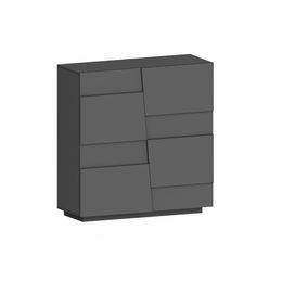Highboard Inosign, B:120cm H:126cm T:44,2cm, schwarz, Spanplatte, Wohnzimmer, Sideboards, "Pongo"