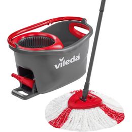 Vileda Bodenwischer-Set "EASY WRING & CLEAN TURBO BOX", B:48,6cm H:29,3cm L:29,6cm, grau, Reinigungs-Sets, inkl. TURBO REFILL MICROFIBRE 2in1