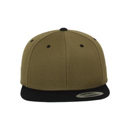 Flexfit Damen Flex Cap "Flexfit Unisex Classic Snapback 2-Tone"olive, schwarz, unifarben, 80% Polyacryl, 20% Wolle, Caps