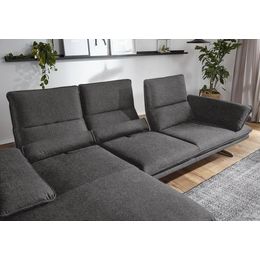Ecksofa W.Schillig, B:291cm H:94cm T:164cm, grau, Flachgewebe S22 (100% Polyester), Wohnzimmer, Sofas, "broadway, Designsofa mit tollem Sitzkomfort,