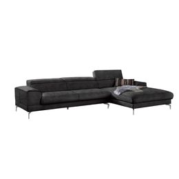 Ecksofa W.Schillig, B:343cm H:70cm T:193cm, grau, Stoff S37 (100% Polyester): Luxus-Microfaser in Lederoptik, Wohnzimmer, Sofas, "piedroo, Designsofa