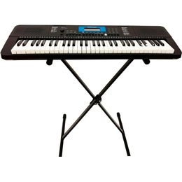 Clifton Jungen Home-Keyboard "M211 inklusive Keyboardständer", B/H/L: 96cm x 13cm, silber, B:96cm H:13cm, Tasteninstrumente