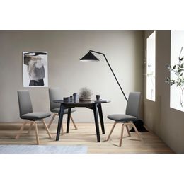 Polsterstuhl stressless, B:49cm H:92cm T:59cm, grau, Microfaser DINAMICA (88% Polyester, 12% Polyurethan), Esszimmer, St&uuml;hle, "Laurel", Low Back,