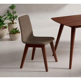 Stuhl Inosign, B:47cm H:88cm T:56cm, grau, Polyester, Esszimmer, St&uuml;hle, "Sandy", mit verschiedenen Stuhlbeinfarben und Farbvarianten, Sitzh&ouml;he 47 cm