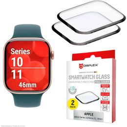 Displex Displayschutzglas "Smartwatch Glass Unbreakable Protector Full Cover", B:9cm H:2,2cm T:13,5mm, transparent, Displayfolien,