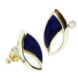 OSTSEE-SCHMUCK Damen Paar Ohrstecker "OSTSEE-SCHMUCK Ohrstecker Antonia Ohrstecker Antonia", 19x12mm, Gelbgold 333, gelb, Gelbgold 333, Ohrringe