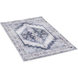 Badematte Tom Tailor HOME, H:7mm, grau, Polyester, Badematten, "Oriental Bath FIVE", Badteppich, Orient-Optik, Vintage Design, waschbar