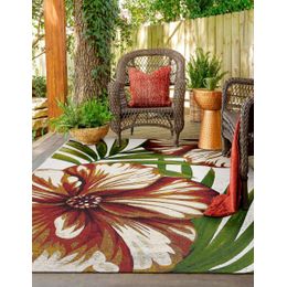 Teppich LUXOR living, B:123cm H:5mm L:180cm, bunt, Obermaterial: 75% Polypropylen, 25% Polyester, Wohnzimmer, Teppiche, "Panama Blume, Made in