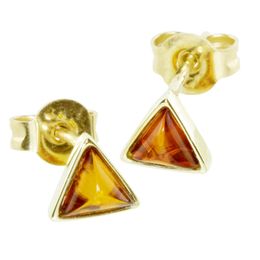 OSTSEE-SCHMUCK Damen Paar Ohrstecker "- Classic 5x5x5 mm - Gold 585/000 - Bernstein", Gelbgold 585, gold, Gelbgold 585, Ohrringe