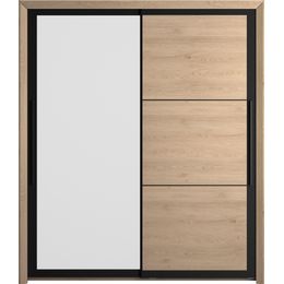 Kleiderschrank GAMI, B:191cm H:220cm T:63cm, braun, Spanplatte, Kinderzimmer, Schränke, "Kleiderschrank 2 Türen, Kinderkleiderschrank", In 2 Farben
