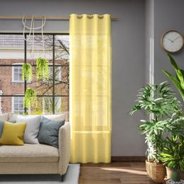 Neutex for you! Vorhang NEUTEX FOR YOU, B:142cm H:245cm, gelb, Jacquard, Polyester, Wohnzimmer, Gardinen, "Libre-ECO"