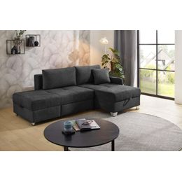 Jockenhöfer Ecksofa, B:232cm T:100cm, grau, JOCKENHÖFER GRUPPE, Korpus: 100% Polyester;Kissen: 100% Polyester, Wohnzimmer, Sofas, "Lemberg,