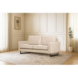2-Sitzer Home Affaire, B:166cm H:85cm T:97cm, grau, Luxus-Microfaser (100% Polyester);Cord (92% Polyester, 8% Polyamide), Sofas, "Pinto, 166 cm,