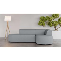 Ecksofa OTTO HOME, B:260cm H:73cm T:170cm, grau, 100% Polyester, Wohnzimmer, Sofas, "Ecksofa Tvinne mit Ottomane links oder rechts bestellbar",