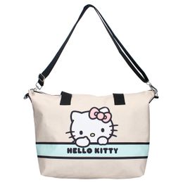 Vadobag Damen Schultertasche "Hello Kitty Take Me To The Party", braun, Kunstfaser, bedruckt, Taschen, mit niedlichem Frontprint