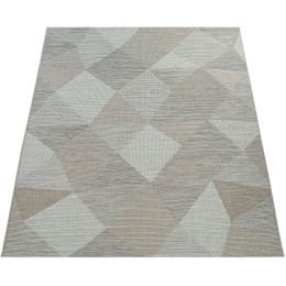 Teppich Paco Home, B:160cm H:4mm L:230cm, beige, Polypropylen (PP), Wohnzimmer, Teppiche, "Kortrijk 743", Flachgewebe, modernes Design,