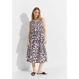 Cecil Damen Sommerkleid, wei&szlig;, Gr. XXL, gebl&uuml;mt, Stoff, 100% Viskose, Kleider, soft und trageangenehm