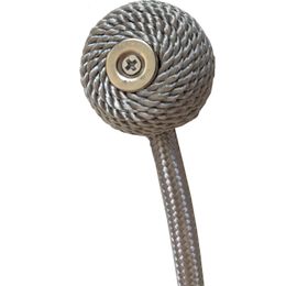Magnethalter f&uuml;r Gardinen HOME BASICS, L:45cm, grau, Gardinenbefestigungen, "Magentraffhalter SET"