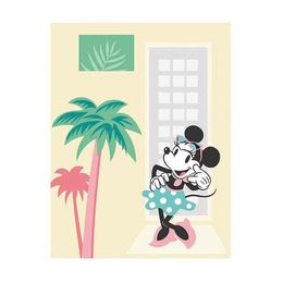 Komar Bild "Minnie Mouse Palms", B/H/T: 40cm x 50cm, Disney, 1 Stk., bunt, Wohnzimmer, Bilder, Wandbild zur Dekoration im Kinderzimmer - ohne Rahmen