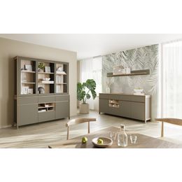 Wohnwand Home Affaire, B:193cmeukalyptus skandi eiche, Holzwerkstoff, Wohnzimmer, Kastenm&ouml;bel-Sets, "Stranda, moderne Anbauwand, Komplettset im