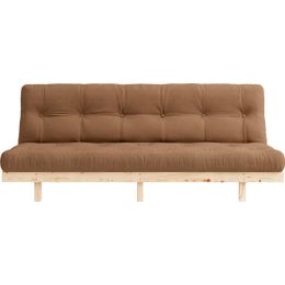 Schlafsofa Karup Design, B:190cm H:73cm T:99cm, braun, 80% Baumwolle + 20% polyester, Wohnzimmer, Sofas, "Lean", mit Bettfunktion und Futonmatratze