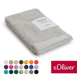 G&auml;stehandtuch s.Oliver, B:30cm L:50cm, grau, Walkfrottier, Baumwolle, Handt&uuml;cher, "s.Oliver, Premium Qualit&auml;t, 600 gr/m&sup2;, auch als Sets erh&auml;ltlich",