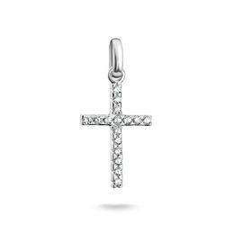 Thomas Sabo Damen Charm Kreuz "Charm Kreuz - Connect", silber, Silber 925 (recycelt), Charms, mit Zirkonia (synth.)