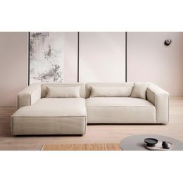 Ecksofa, B:288cm H:66cm T:198cm, beige, LeGer Home by Lena Gercke, 100% Polyester, Wohnzimmer, Sofas, "PIARA XXL, Big-Sofa, Cord, Leinenoptik o.