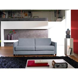 Schlafsofa Bali, B:202cm H:83cm T:100cm, grau, Wohnzimmer, Sofas, "Norwalk", in 140er und 160er Breite, 3 Varianten, auch mit Ergoflex-Lattenrost