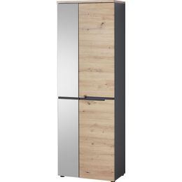 Garderobenschrank Innostyle, B:65cm H:192cm T:38cm, braun, ABS-Kunststoff, Dekorfolie, Hartfaserplatte, MDF, Spanplatte, Flur, Schr&auml;nke