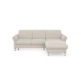 Sit & More Ecksofa SIT & MORE, B:251cm H:85cm T:161cm, beige, Wohnzimmer, Sofas, "Grenoble L-Form mit Federkern", wahlweise mit Bettfunktion, Bettkasten, Arm-