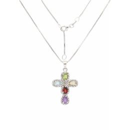 Firetti Damen Kette mit Anh&auml;nger "Schmuck Geschenk Silber 925 Halsschmuck Halskette Venezianer Kreuz", Silber 925 (Sterlingsilber), L: 45 B: 1mm,