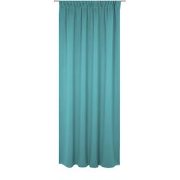 Vorhang WIRTH, B:130cm H:265cm, blau, Baumwolle, Polyester, Wohnzimmer, Gardinen, "Newbury", nach Ma&szlig;