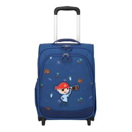 Travelite Kinder Kinderkoffer "MINIMOVER 2w", blau, Polyester, festlich, Koffer, Kindertrolley Aufsteckfunktion